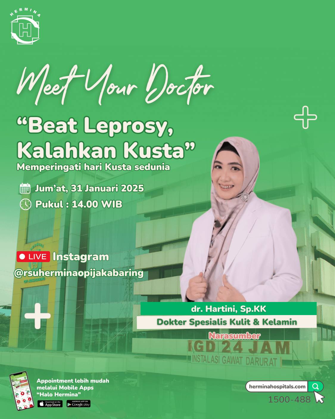 MEET YOUR DOCTOR Bersama dr. Hartini, Sp.KK - "Beat Leprosy, Kalahkan ...